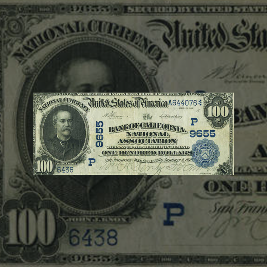 National Bank Notes Ca Paper Money | ABC Coin & Bullion
