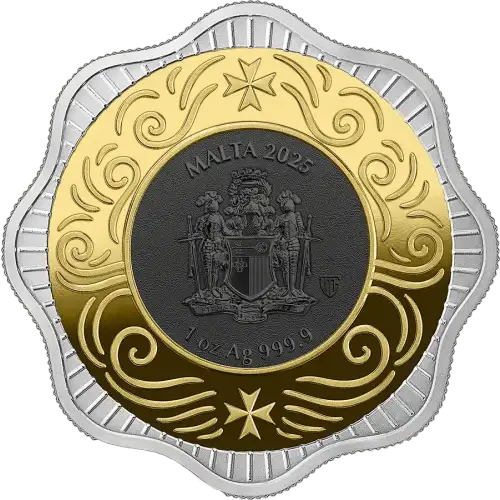 2025 1 oz Malta Maltese Ox BU High Relief Silver Coin - Quad City Coin Co